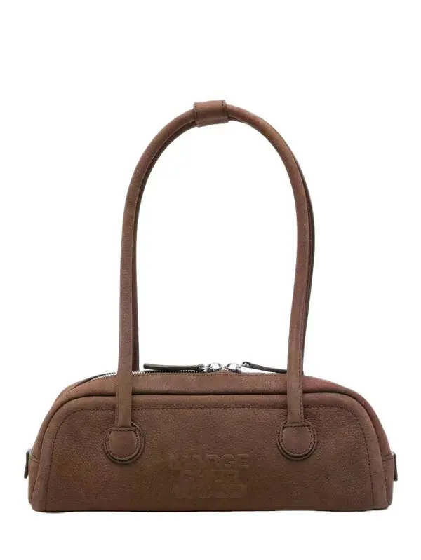MARGESHERWOOD Logo-debossed Nubuck Shoulder Bag - Brown