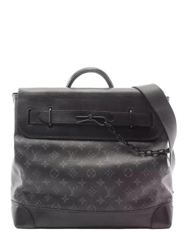 LOUIS VUITTON 2010-2026 Monogram Eclipse Steamer Pm Satchel - Black