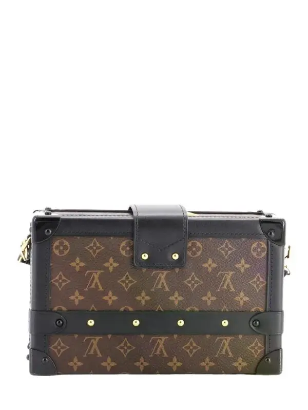 LOUIS VUITTON Monogram Canvas Petite Malle Handbag Clutch Bag - Brown