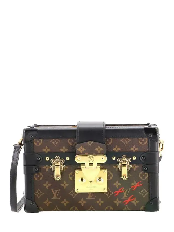 LOUIS VUITTON Monogram Canvas Petite Malle Handbag Clutch Bag - Brown