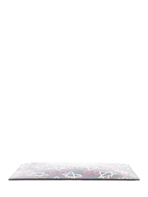 Gucci Ghost Leather Medium Pouch - Blue