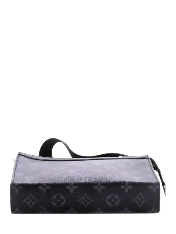 LOUIS VUITTON Gaston Wearable Wallet Monogram Eclipse Canvas Cross Body Bag - Black