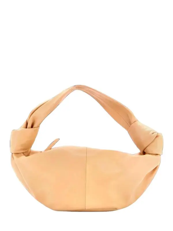 Bottega Veneta Double Knot Leather Mini Hobo Bag - Neutrals