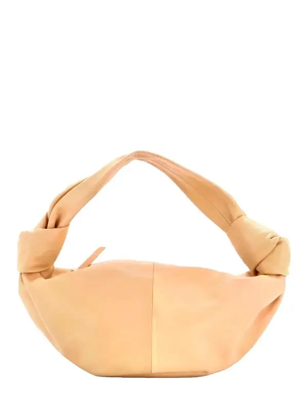 Bottega Veneta Double Knot Leather Mini Hobo Bag - Neutrals