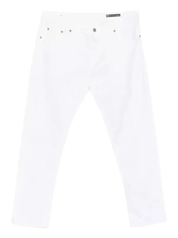 DONDUP Logo-patch Slim-cut Jeans - White