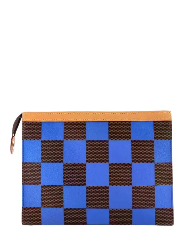 LOUIS VUITTON Pochette Voyage Damier Pop Mm Clutch Bag - Blue