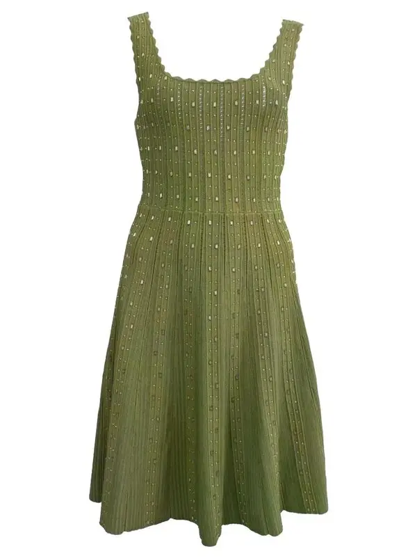 Sandro Avah Scalloped Dress - Green