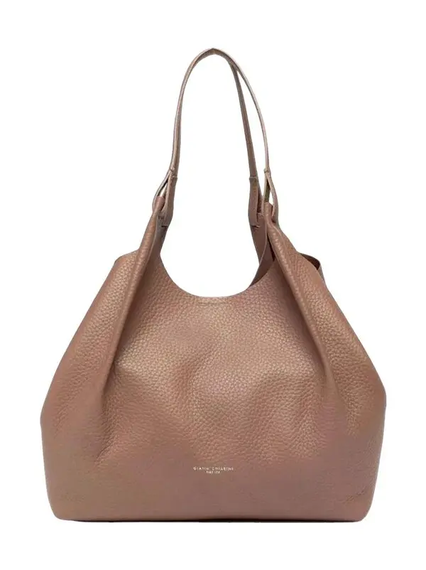 GIANNI CHIARINI Grained Leather Tote Bag - Pink
