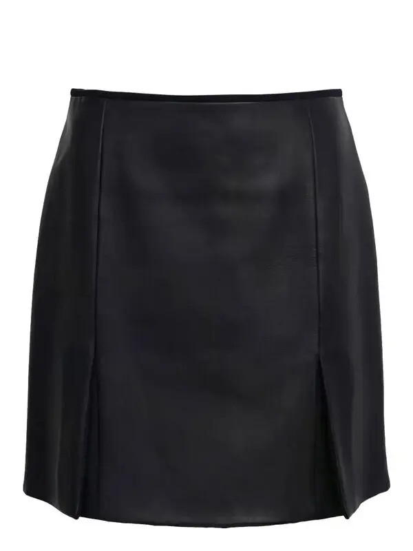 Hermès Leather Mini Skirt - Black