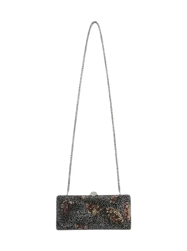 Rodo Crystal-embellished Clutch Shoulder Bag - Black