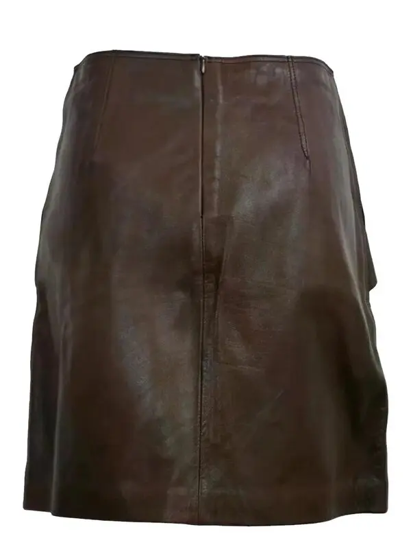 Sandro Ruffle-accent Mini Skirt - Brown