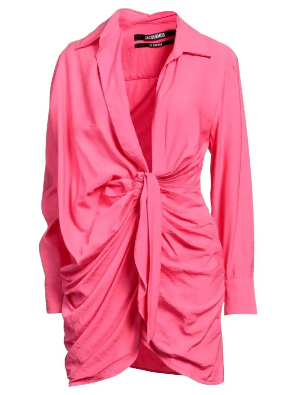 Jacquemus Pleated Shirt Dress - Pink