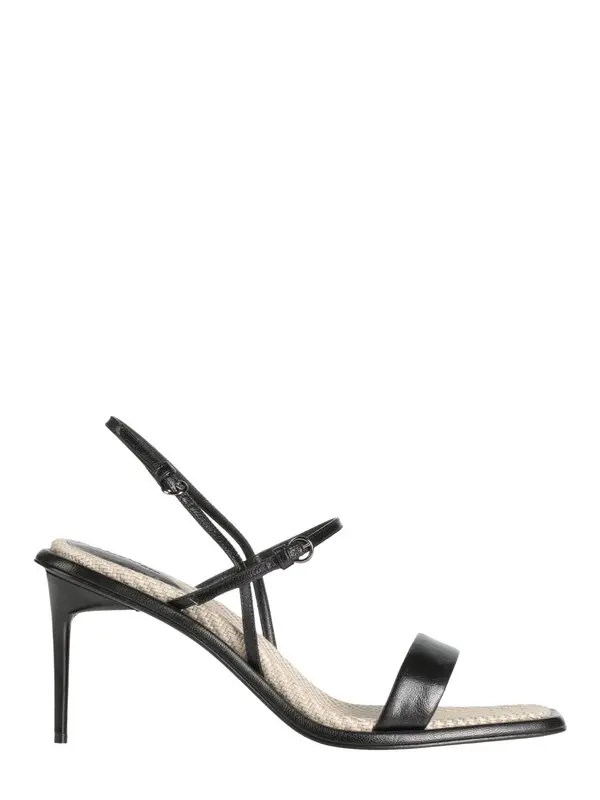 Max Mara Leather Sandals - Black