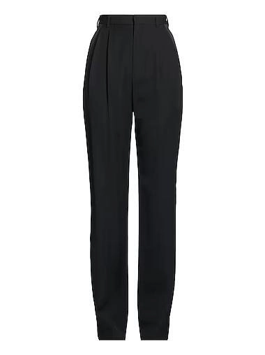 Saint Laurent Solid Color Tapered Pants - Black