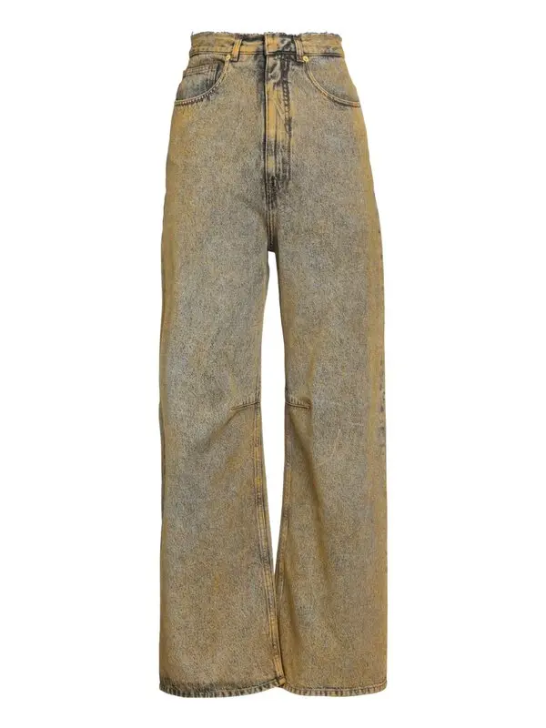 MAISON MARGIELA Minimalist Washed Straight-leg Jeans - Brown