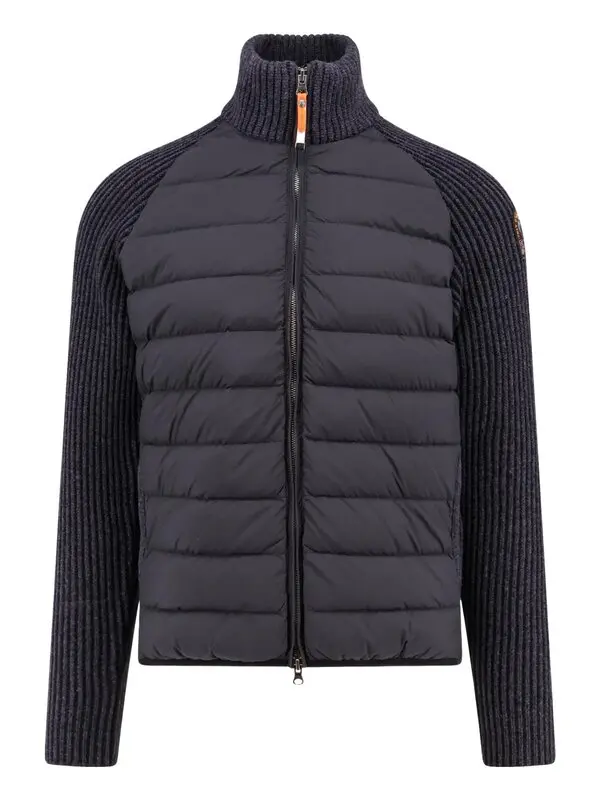 PARAJUMPERS Long-sleeved Spliced Down Jacket - Black