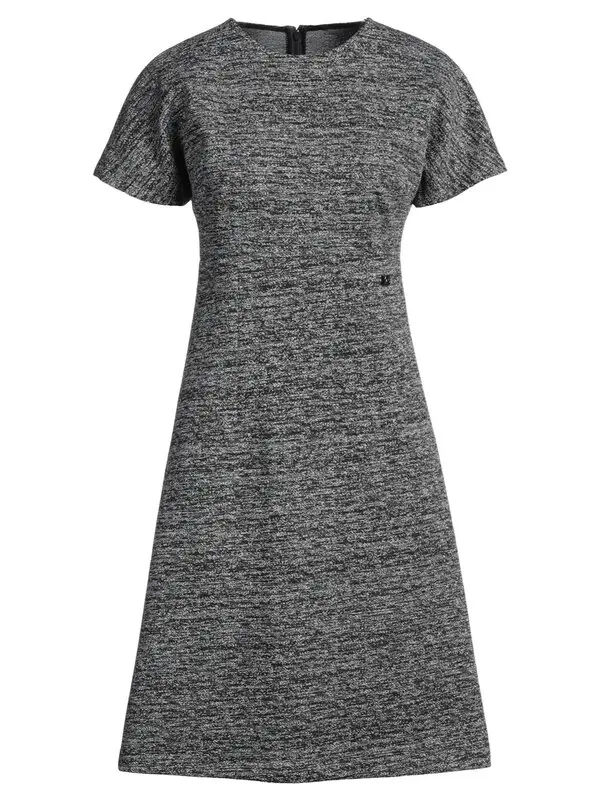 Dolce & Gabbana Tweed Short Sleeve Knit Dress - Black