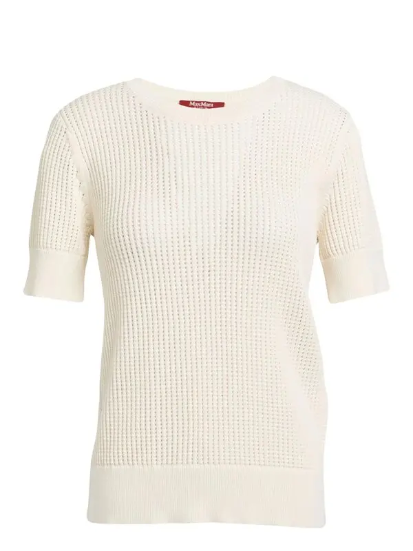 Max Mara Short-sleeve Knit Top - White