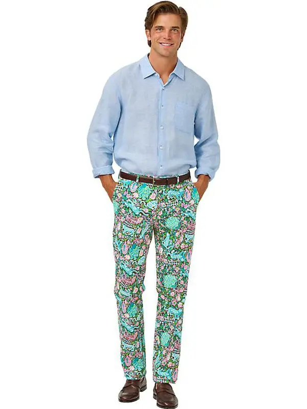 Lilly Pulitzer® Mizner Stretch Pant - Multi Royal Zoo