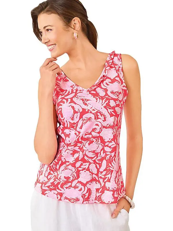 Lilly Pulitzer® Gigi Ruffle Tank Top - Coral
