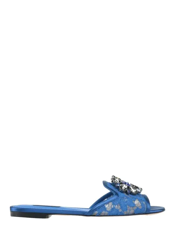 Dolce & Gabbana Lace Print Sandals - Blue