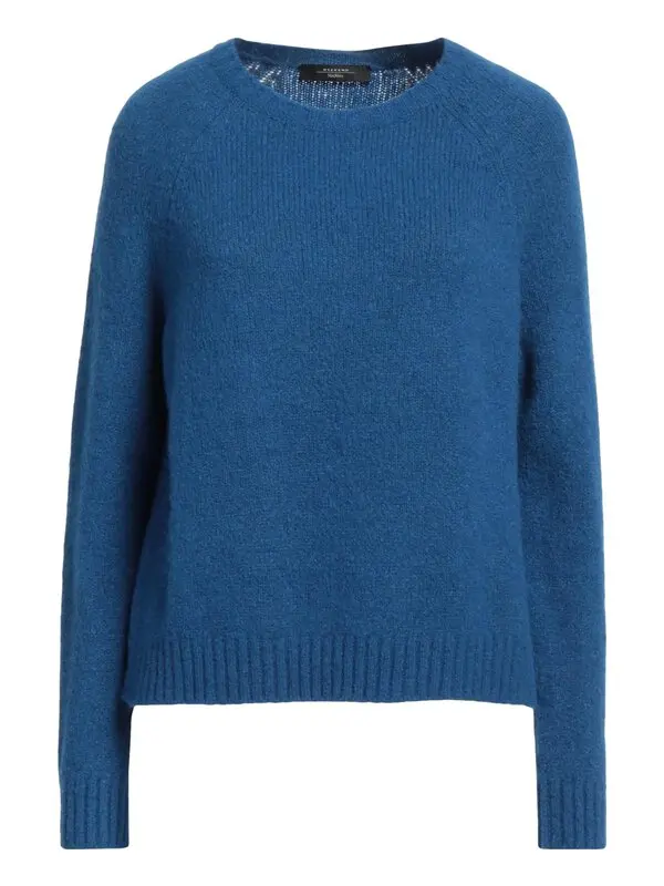 Max Mara Solid Color Knit Sweater - Blue