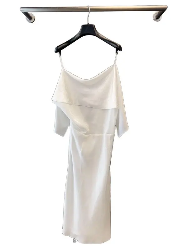 MAISON MARGIELA Folded Jacquard Slip Dress - White