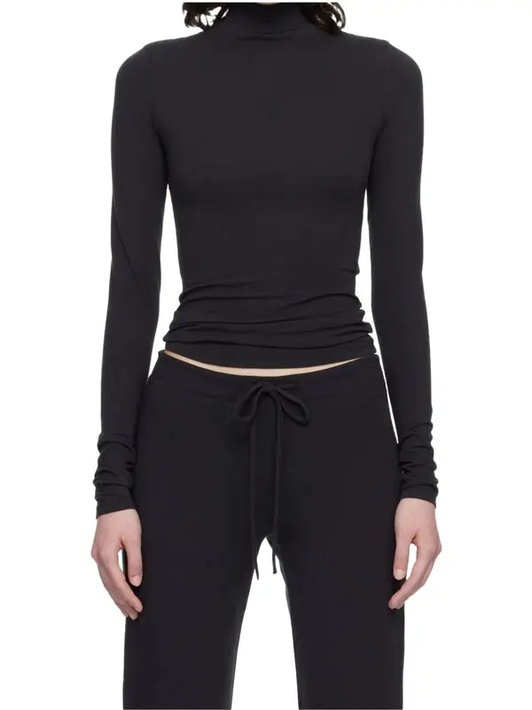SKIMS Turtleneck T-shirt - Black