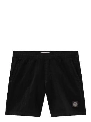 Stone Island Regular-fit Mid-length Swim Shorts With Pockets - Black