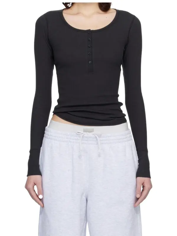 SKIMS Long-sleeved T-shirt - Black