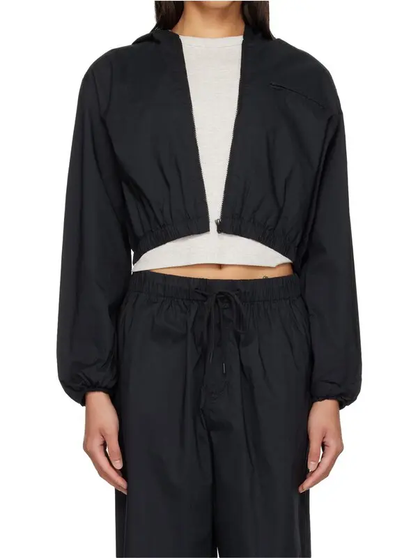 SKIMS Woven Zipper Casual Jacket - Black