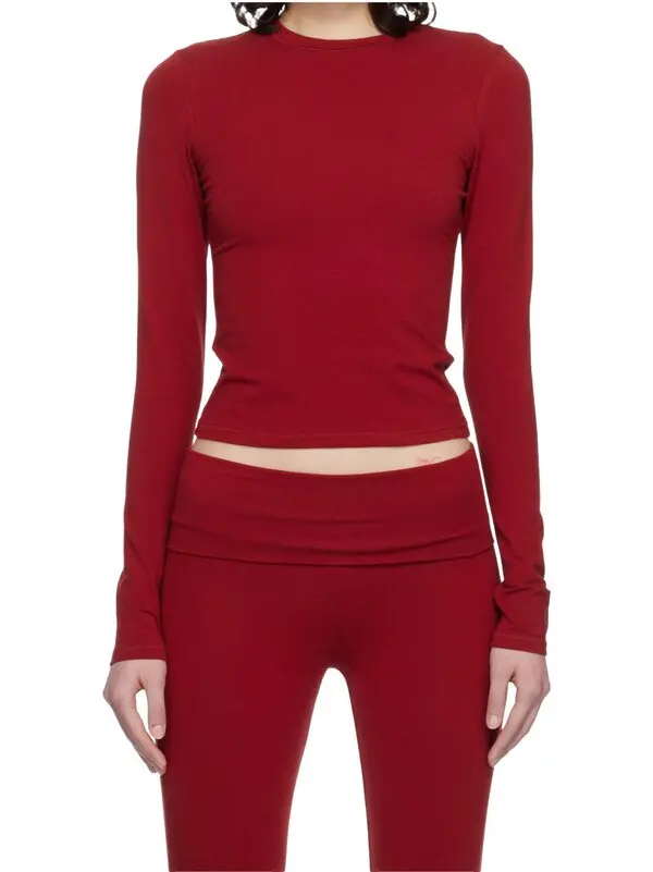 SKIMS Long-sleeved T-shirt - Red