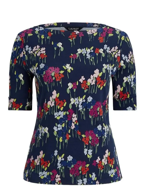 Ralph Lauren Floral Cotton T-shirt - Black