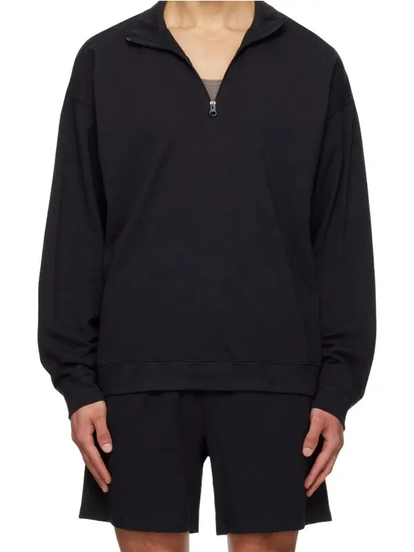 SKIMS Half-zip Sweatshirt - Black