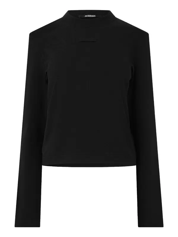 Jacquemus Long Sleeve Plain Shirt - Black