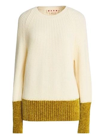 Marni Corduroy Knitted Sweater - White