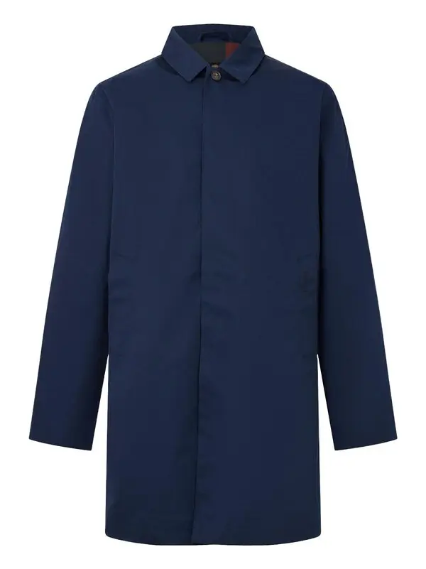 Barbour Single-breasted Mid-length Utility Jacket - Navy