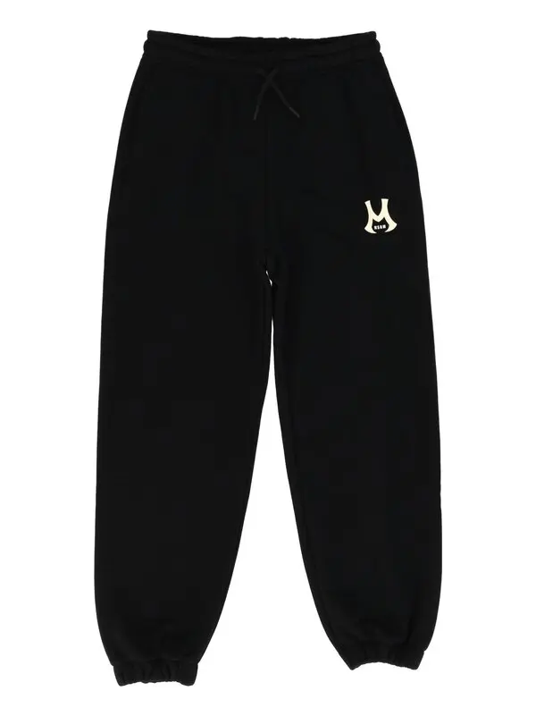MSGM Twill Fleece Pants - Black