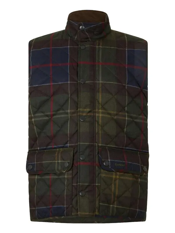 Barbour Tartan Check Quilted Gilet - Black