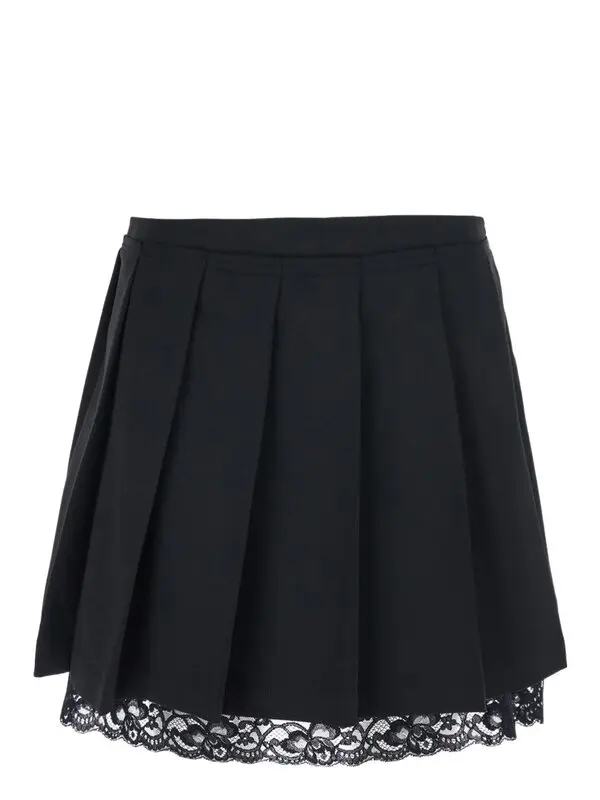 JUCCA Pleated Mini Skirt - Black