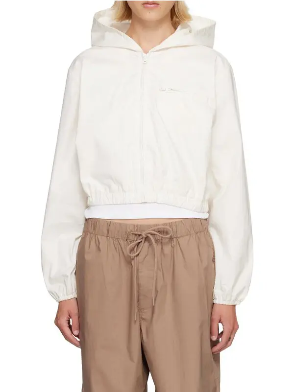 SKIMS Hooded Zip-up Casual Jacket - White