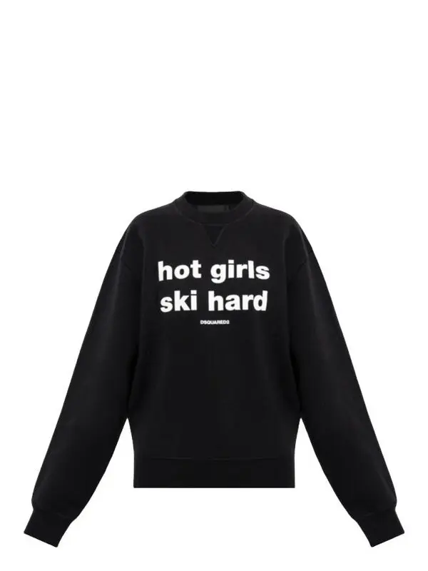 Dsquared2 Graphic Slogan-print Pullover - Black
