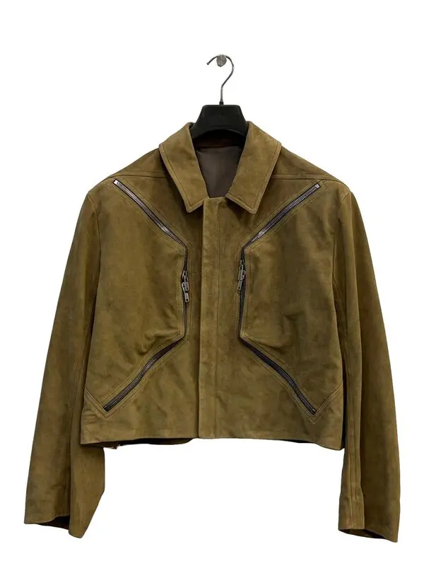 Rick Owens Long-sleeved Leather Jacket - Brown