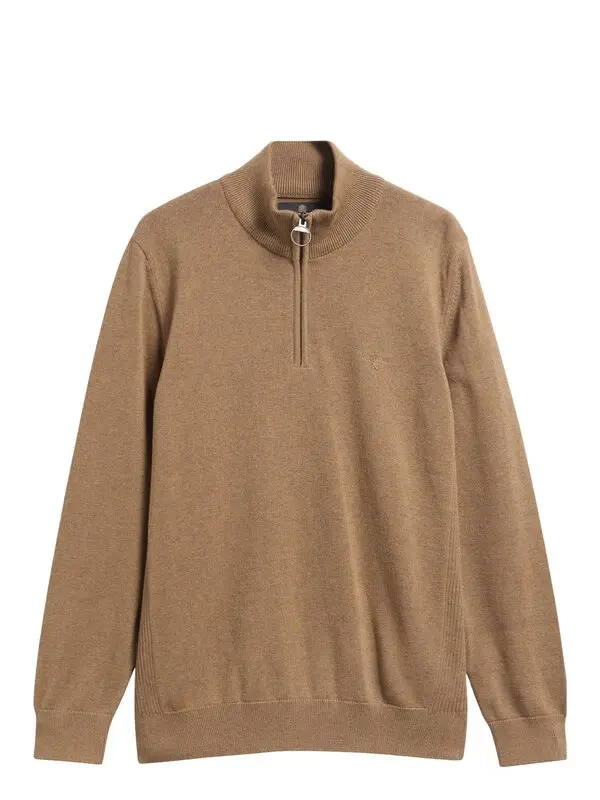 Barbour Quarter-zip Knit Jumper - Brown