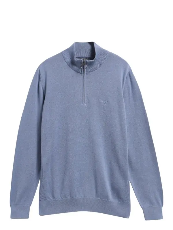 Barbour Quarter-zip Knit Jumper - Blue