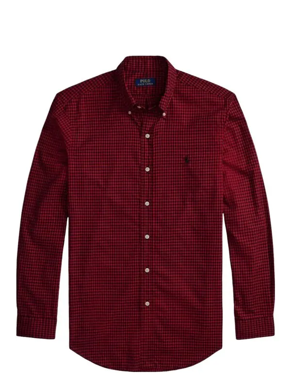 Polo Ralph Lauren Gingham-check Long-sleeve Shirt - Red