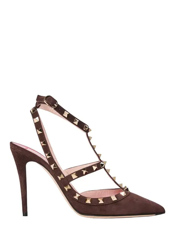 Valentino Garavani Rivet High Heel Pumps - Red
