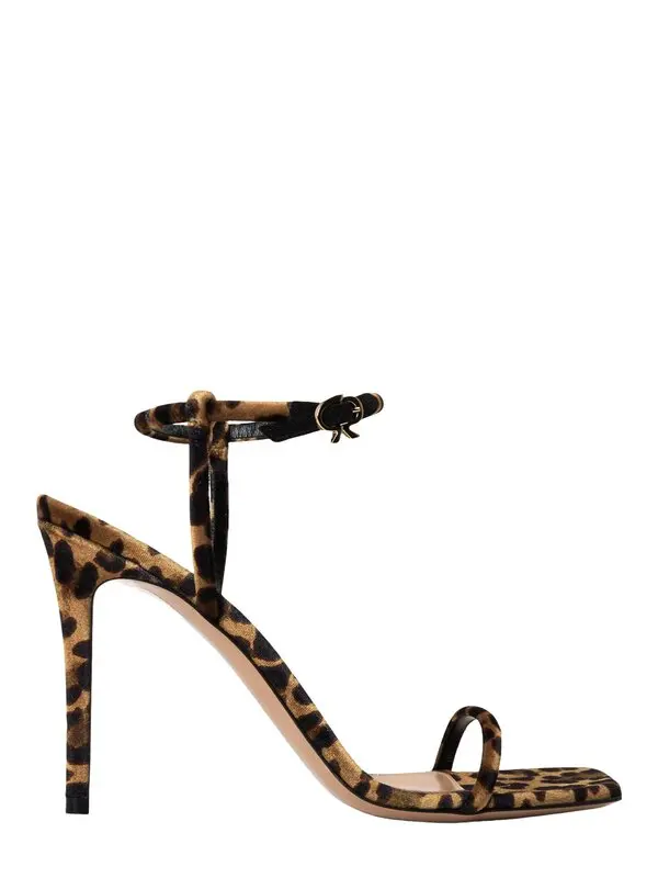 GIANVITO ROSSI Leopard/cheetah Print High-heeled Sandals - Black