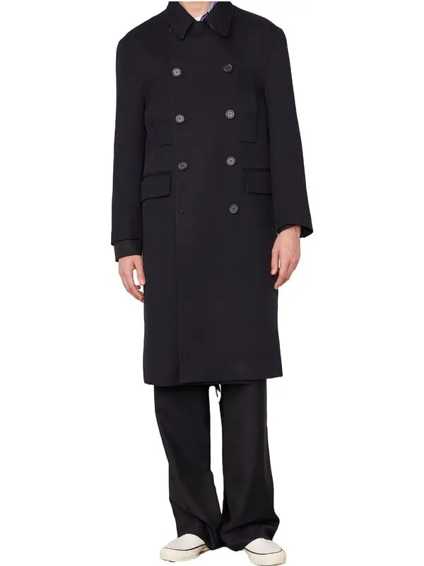 Officine Générale Double-breasted Coat - Deep Navy Blue