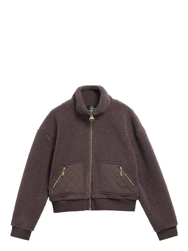 Barbour Fleece Zip Jacket - Truffle